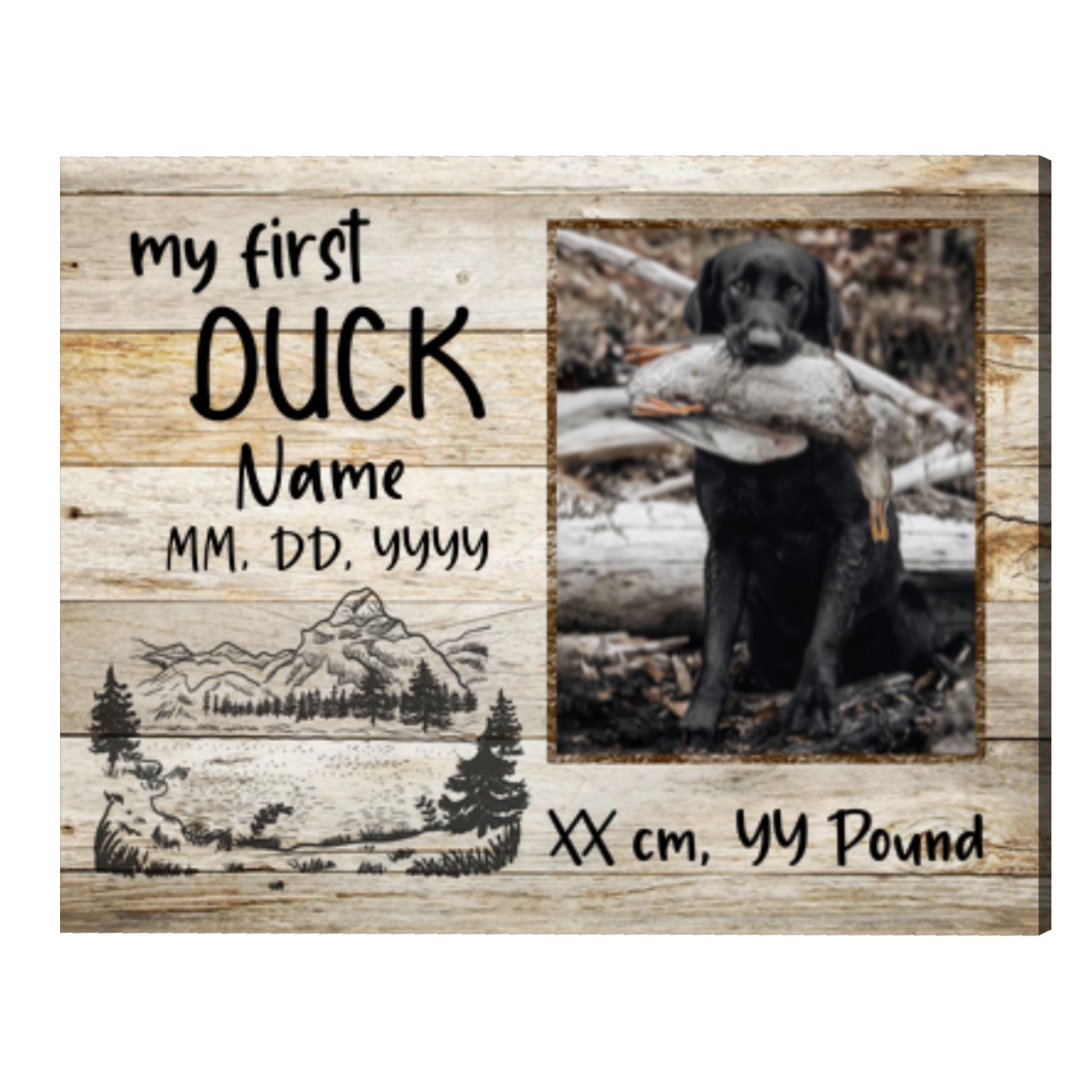 Custom My First Duck Photo Gift Canvas, Duck Hunting Gifts, Gift For ...