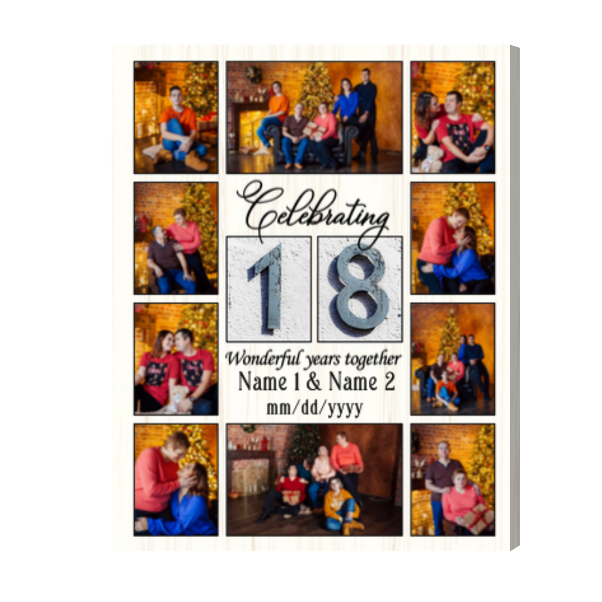 Personalized 18th Anniversary Gift Photo Collage Gift For 18 Year personalized-18th-anniversary-gift-photo-collage-gift-for-18-year