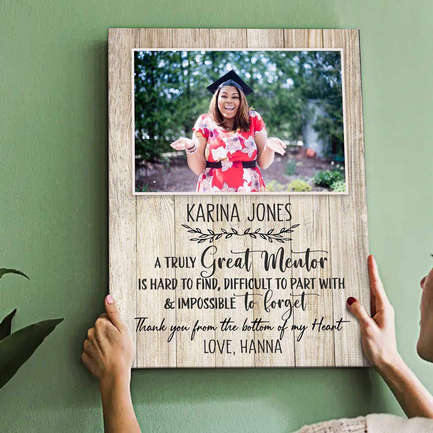 Personalized Gift For Mentor Photo Canvas, Graduation Thank You Mentor ...