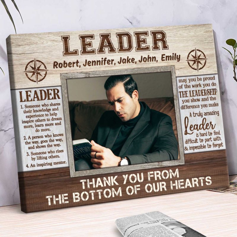 Personalized Photo Gift For Leader Canvas, Leader Thank You Gifts ...