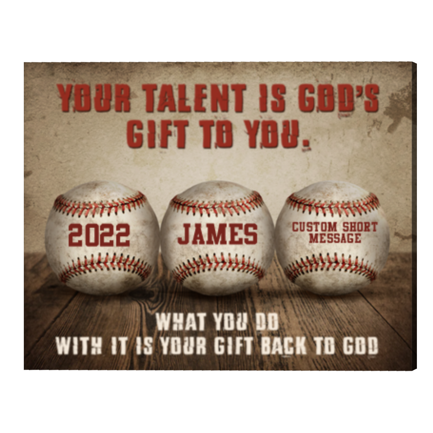 Baseball Your Talent Is God's Gift To You Canvas, Custom Gifts For ...