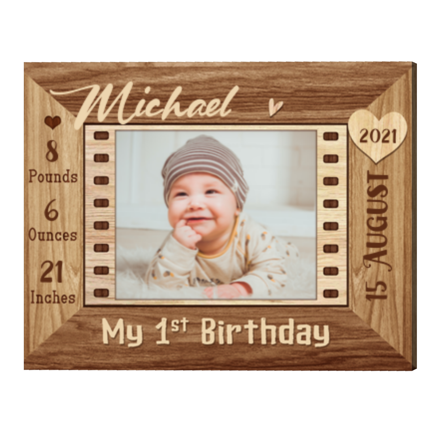 Personalized 1st Birthday Print, 1st Birthday Canvas, Gift For Son Or ...