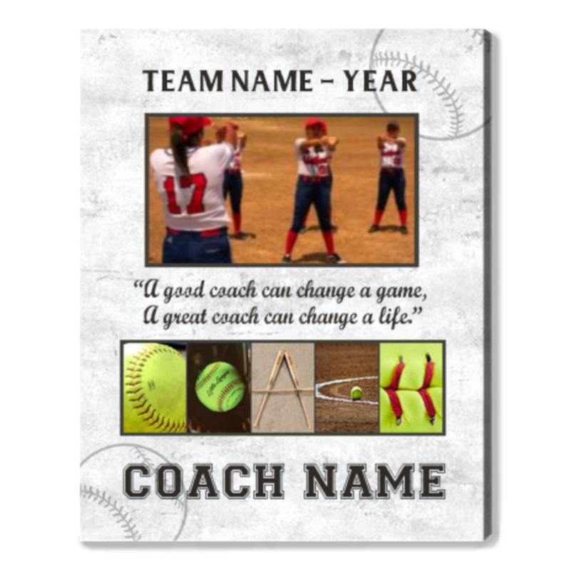 Personalized Softball Coach Appreciation Gift, Softball Gift Ideas For ...
