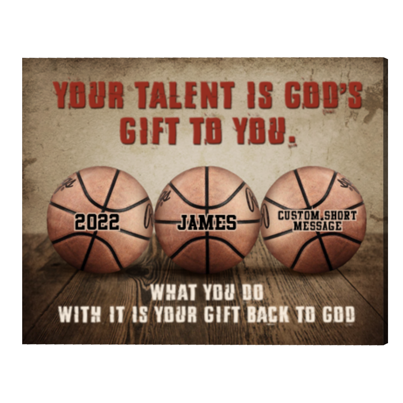 Basketball Your Talent Is God's Gift To You Canvas, Personalized Gift ...