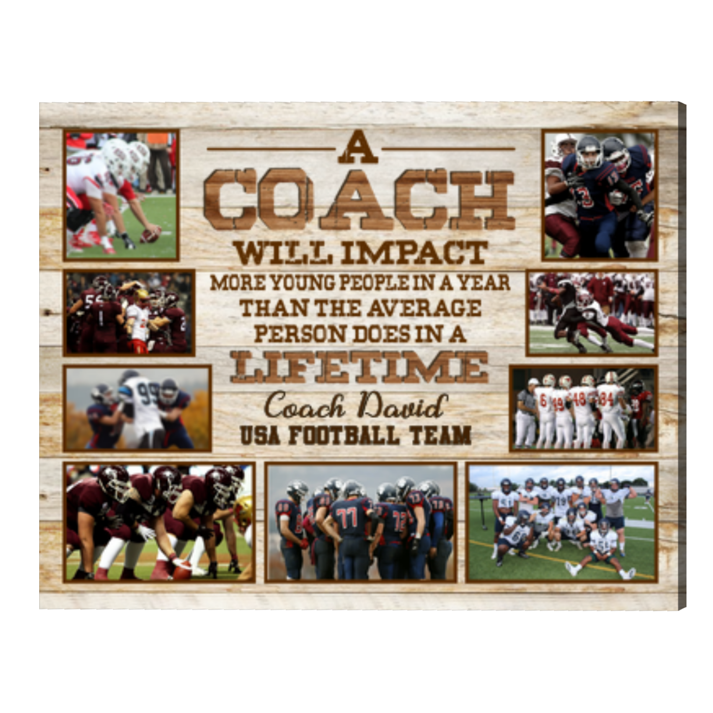 Personalized Sport Gift For Coach Photo Collage, Sports Coach Thank You ...