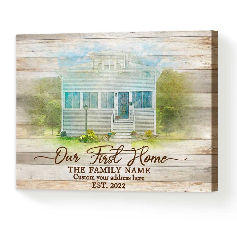 Personalized Our First Home Map Canvas, First Home Gifts, New Home ...