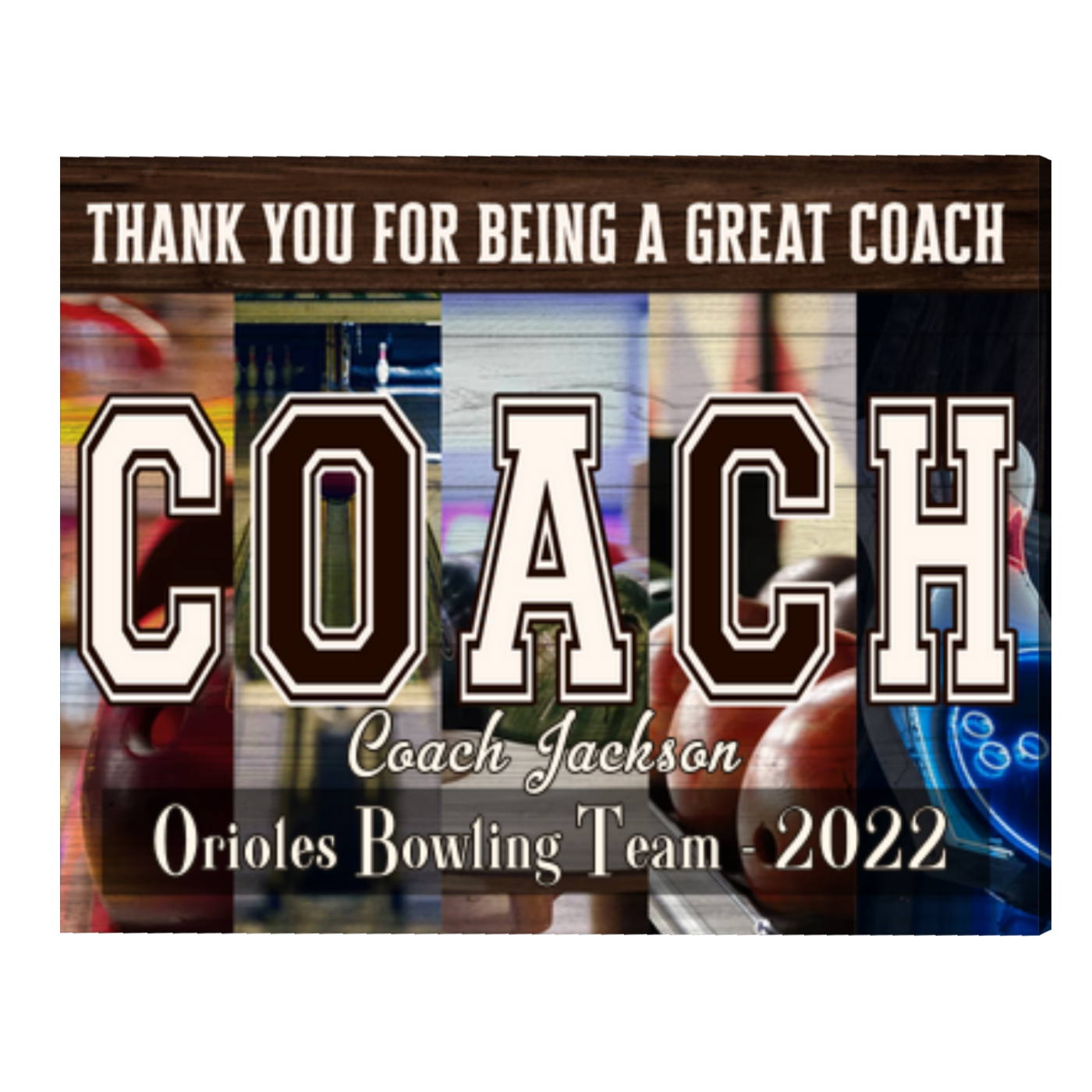 Custom Bowling Gift For Coach, Bowling Coach Gift With Name, Thank You ...