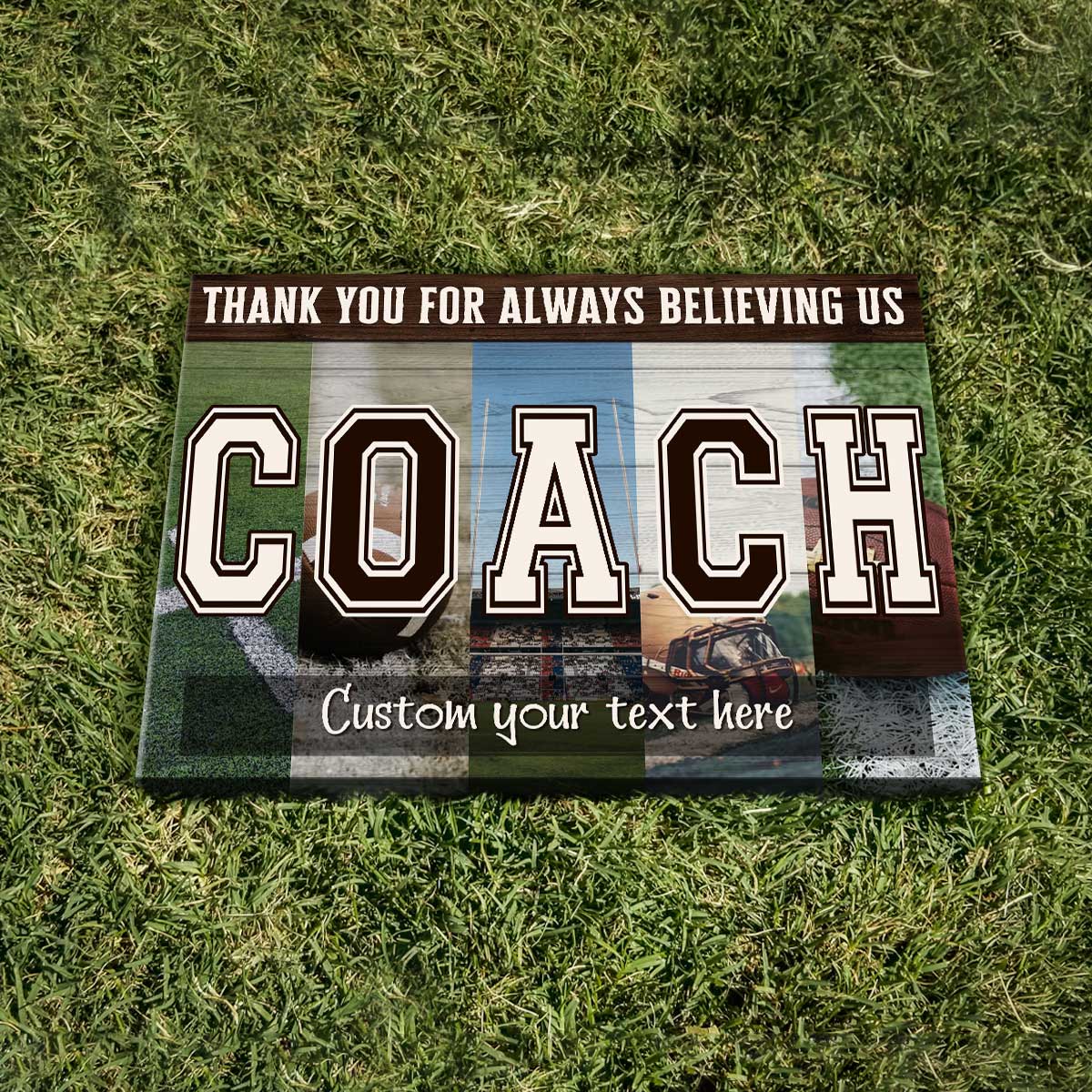 Personalized Football Coach Gift Canvas, Football Coach Thank You Gift ...