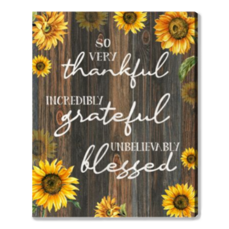 Sunflower Kitchen Decor, Farmhouse Kitchen Wall Art Decor, Thankful ...